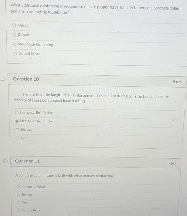 Solved What additional reinforcing is required to ensure | Chegg.com
