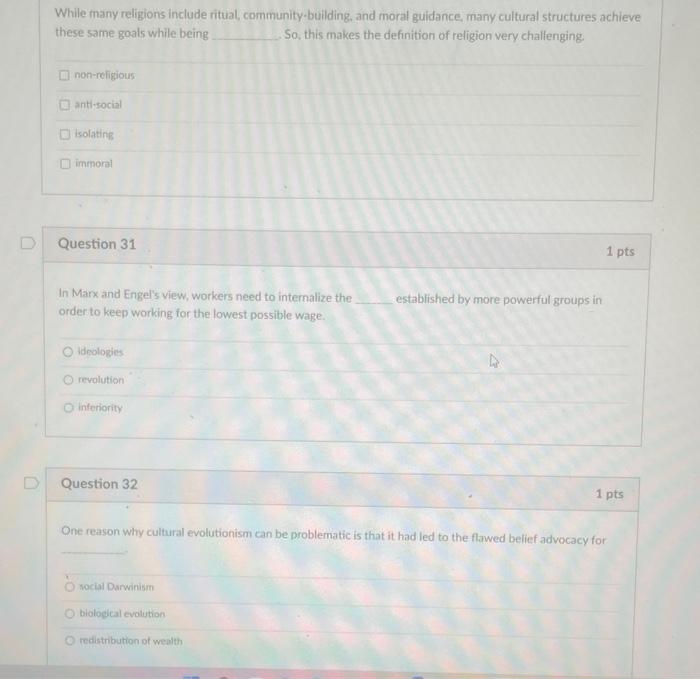 While many religions include ritual, | Chegg.com