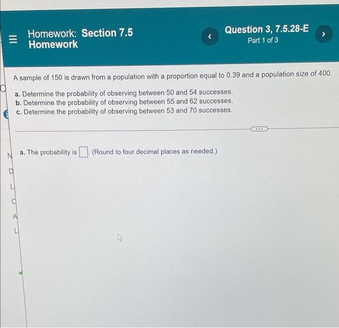 Solved Iii Homework Section 7 5 Homework Question 3