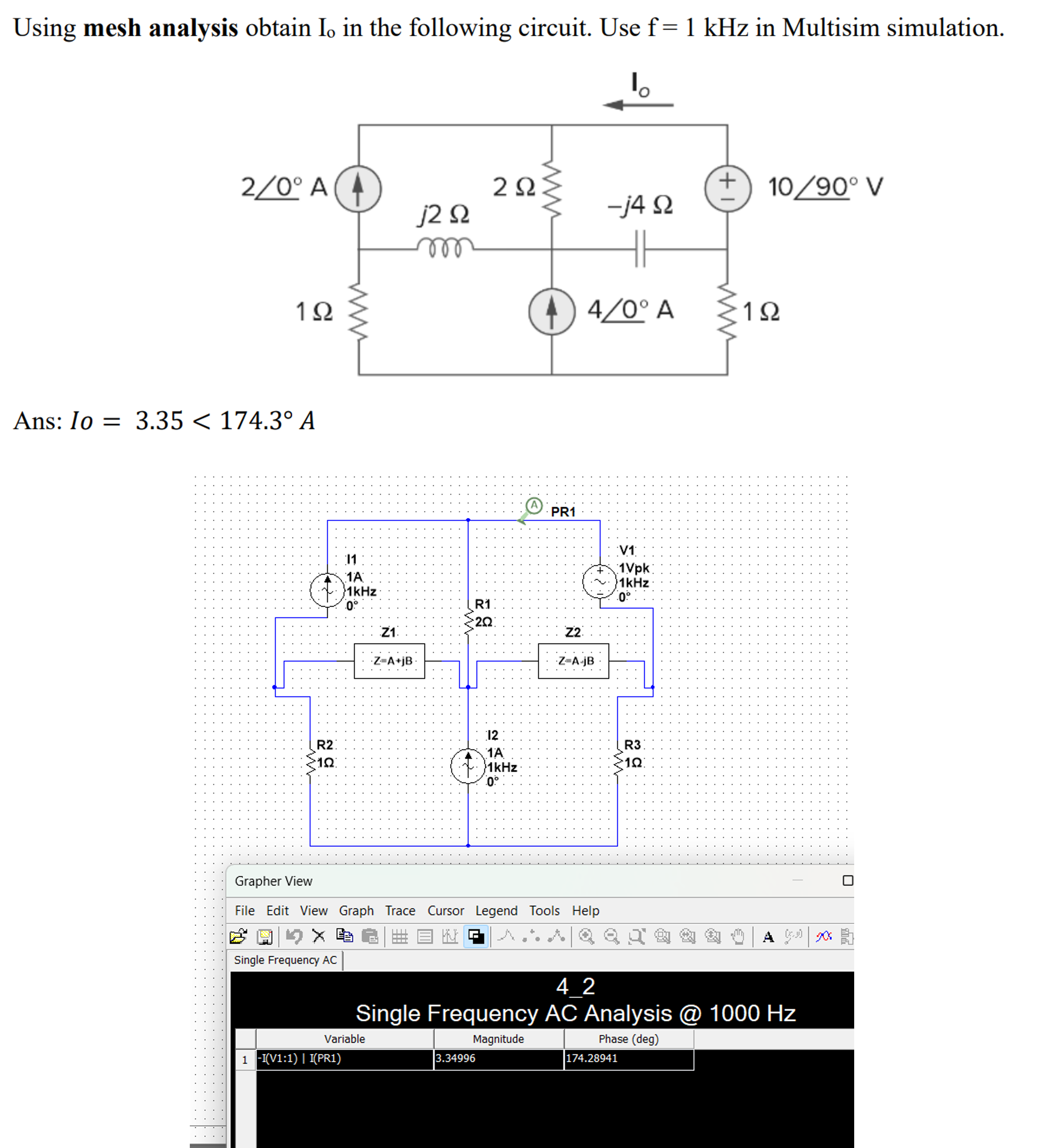 Solved Determine Vo and Io in the circuit using mesh | Chegg.com Solved Determine Vo and Io in the circuit using mesh | Chegg.com