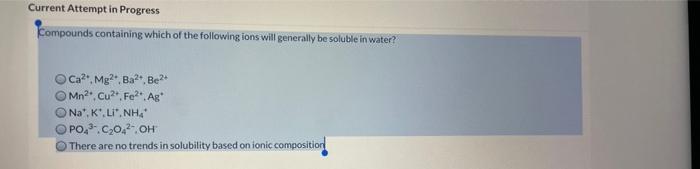 Solved Current Attempt in Progress Compounds containing | Chegg.com