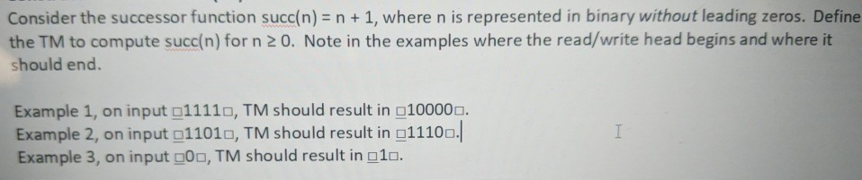 Solved Consider the successor function succ(n) = n + 1, | Chegg.com
