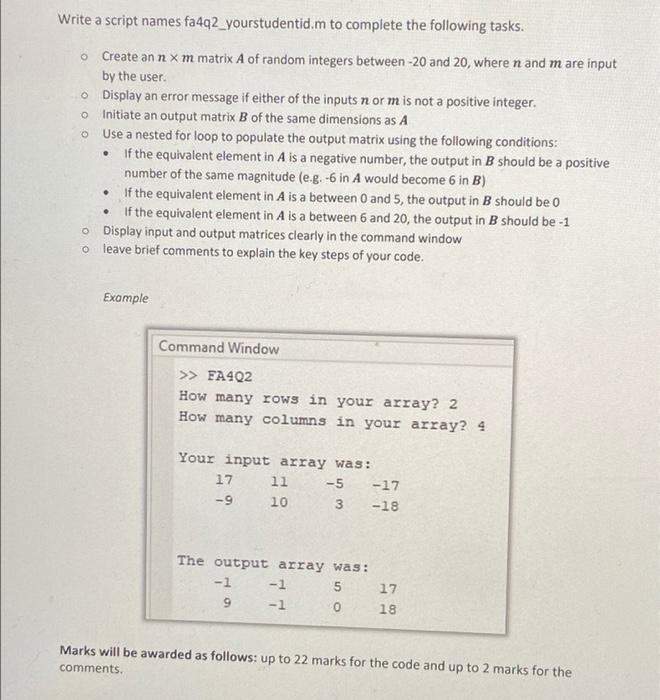 Solved Write a script names fa492_yourstudentid.m to | Chegg.com
