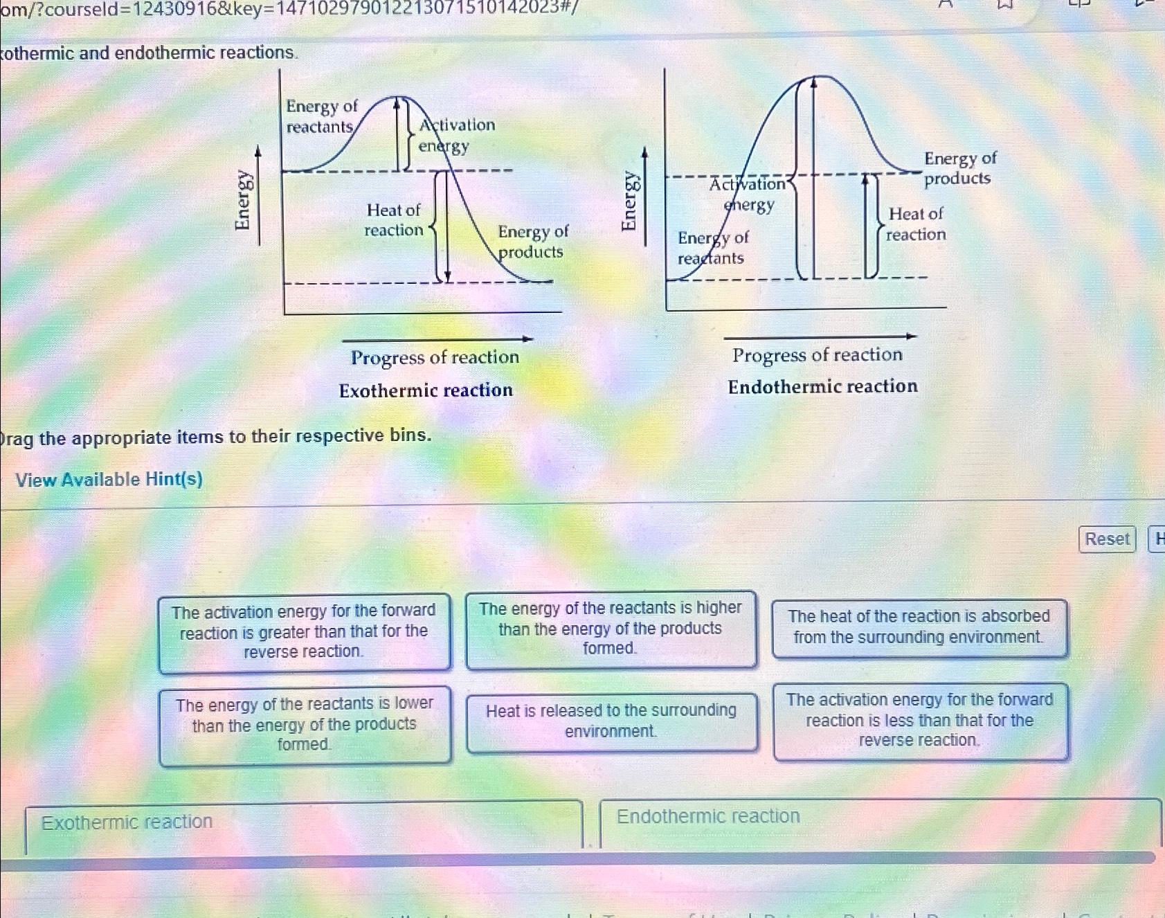 Solved The reaction energy Diagrams for an endothermic and | Chegg.com