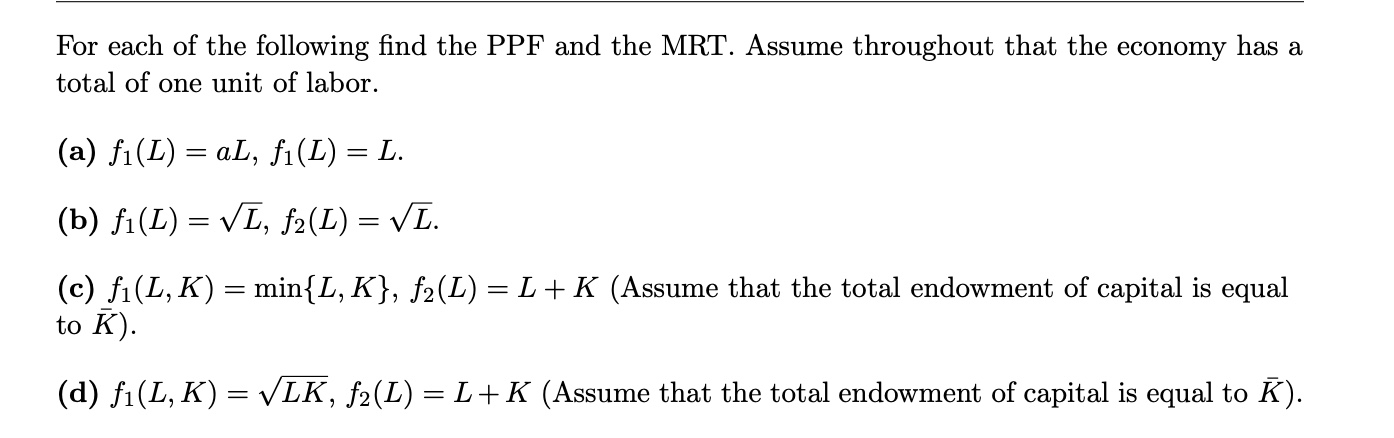 Solved Can you help me ﻿with the PPFs as ﻿well (graphical | Chegg.com