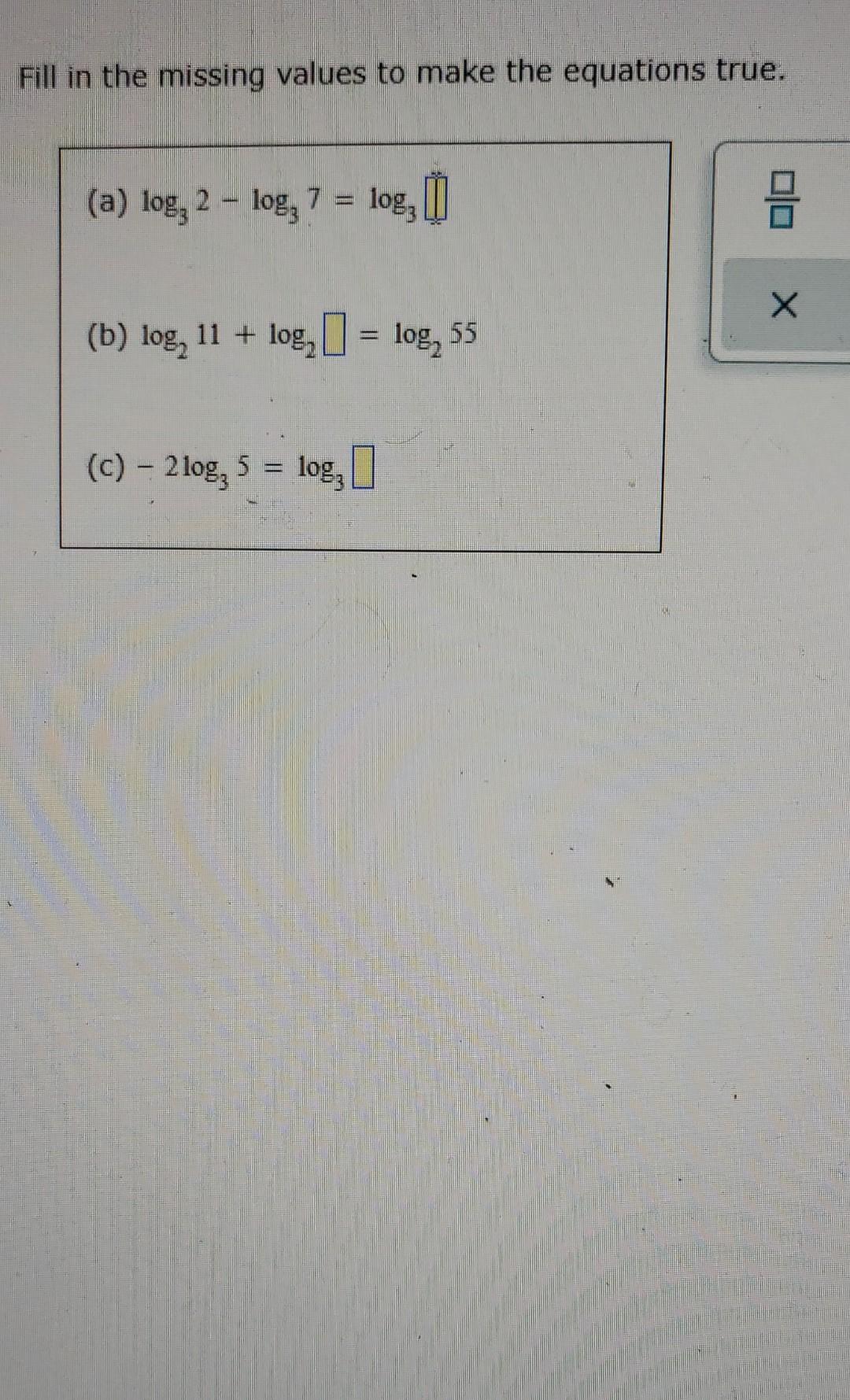 Solved Fill in the missing values to make the equations | Chegg.com