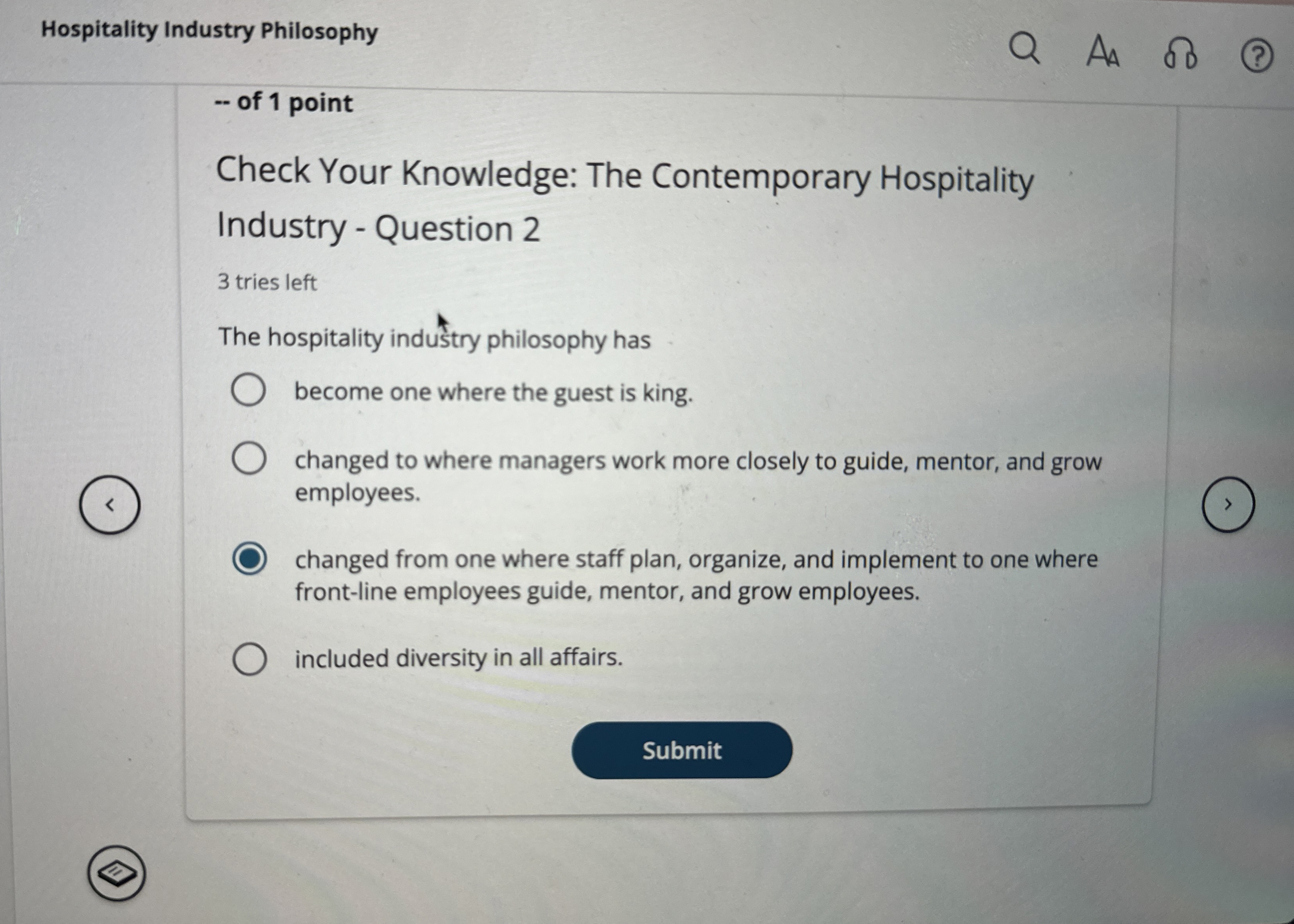 Solved QqQQQQqqQ-- ﻿of 1 ﻿pointCheck Your Knowledge: The | Chegg.com