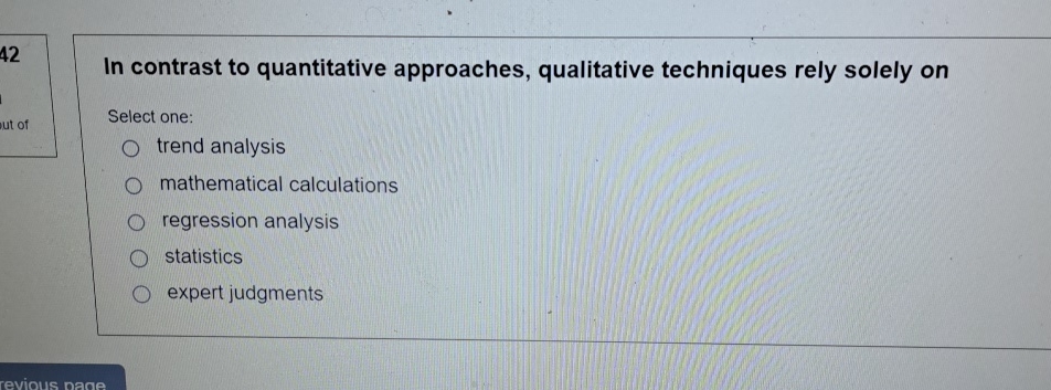 Solved In contrast to quantitative approaches, qualitative | Chegg.com