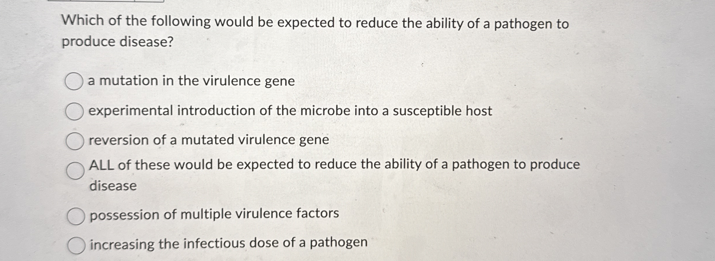 Solved Which of the following would be expected to reduce | Chegg.com