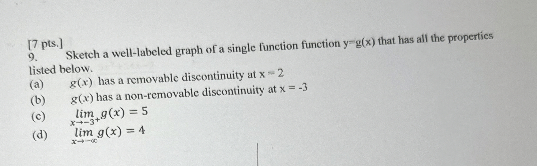 Solved Sketch a well-labeled graph of a single function | Chegg.com
