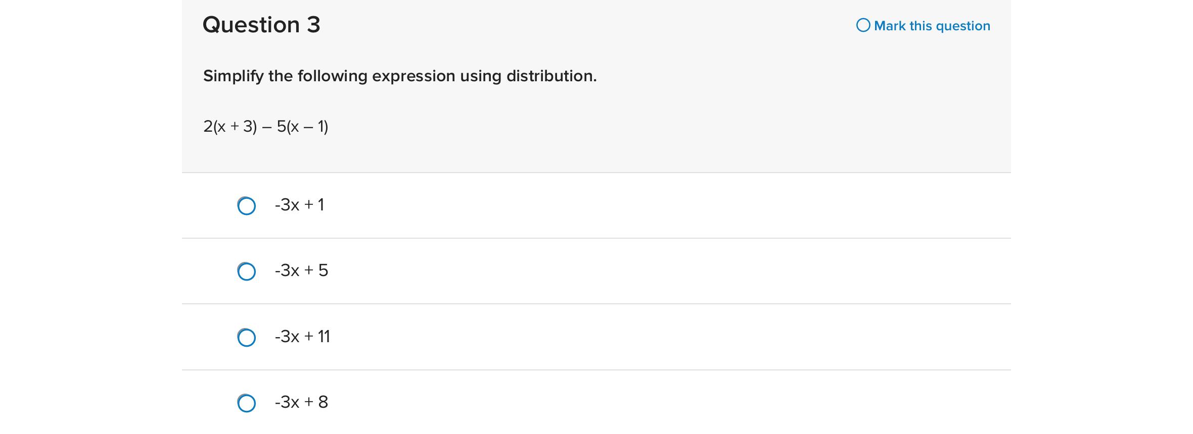 Solved Question 3Mark this questionSimplify the following | Chegg.com