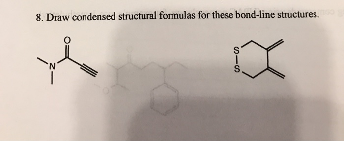 Solved 8. Draw condensed structural formulas for these | Chegg.com