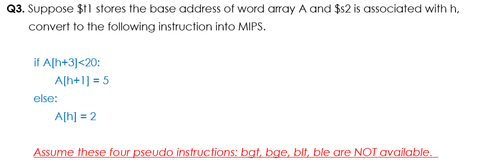 Solved Q3. ﻿Suppose $+1 ﻿stores the base address of word | Chegg.com
