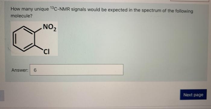 Solved How many unique 13C−NMR signals would be expected in | Chegg.com