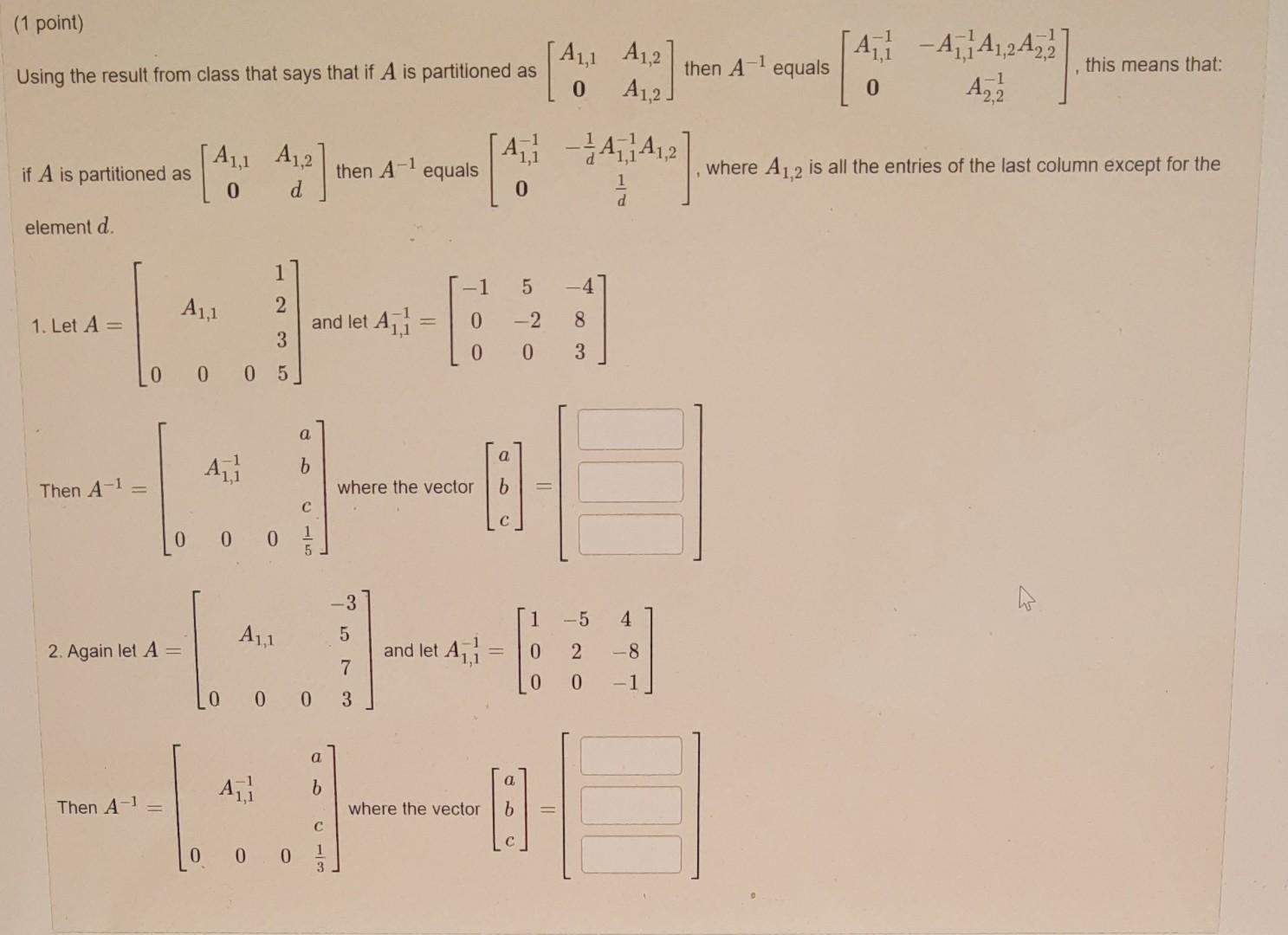 Solved what are the vector values of a, b, and c in the | Chegg.com