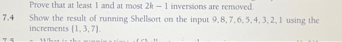 Solved Prove that at least 1 and at most 2k−1 inversions are | Chegg.com