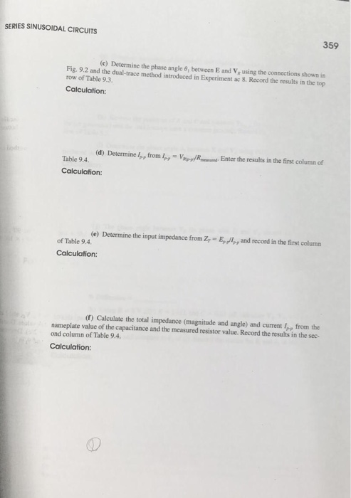 Solved Part 2 Series R-C Circuit (a) Construct the network | Chegg.com