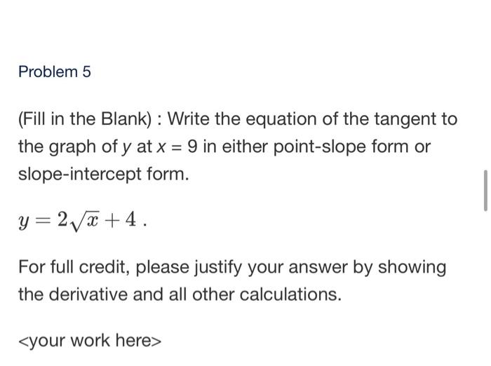 Solved (Fill in the Blank) : Write the equation of the | Chegg.com