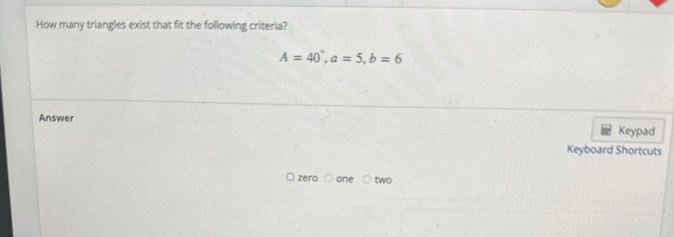 Solved How many triangles exist that fit the following | Chegg.com