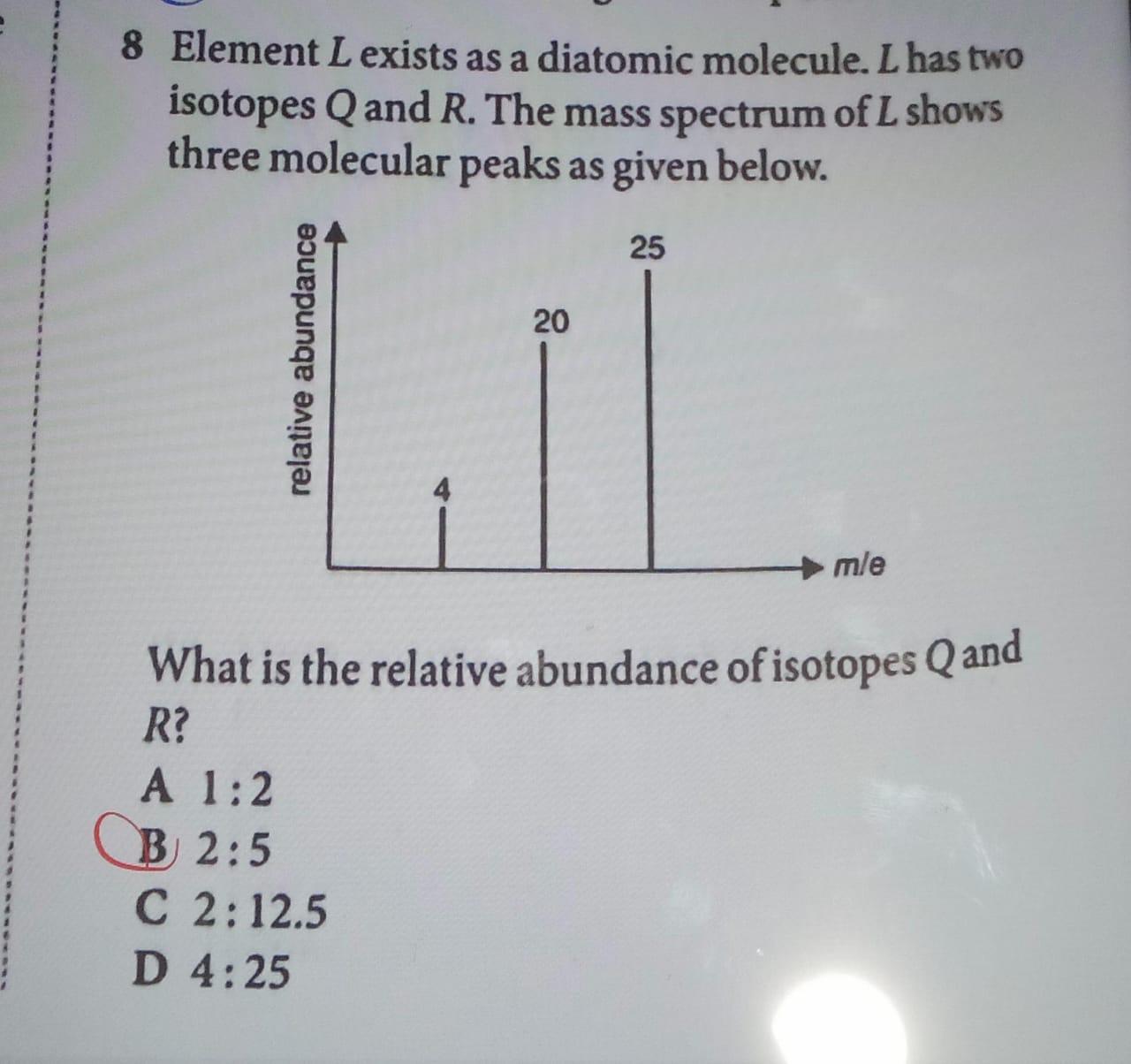 Solved 8 Element L exists as a diatomic molecule. L has two | Chegg.com