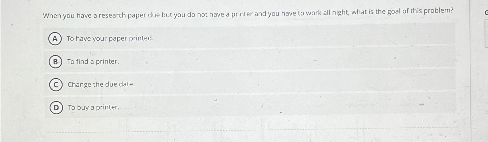 Solved When you have a research paper due but you do not | Chegg.com