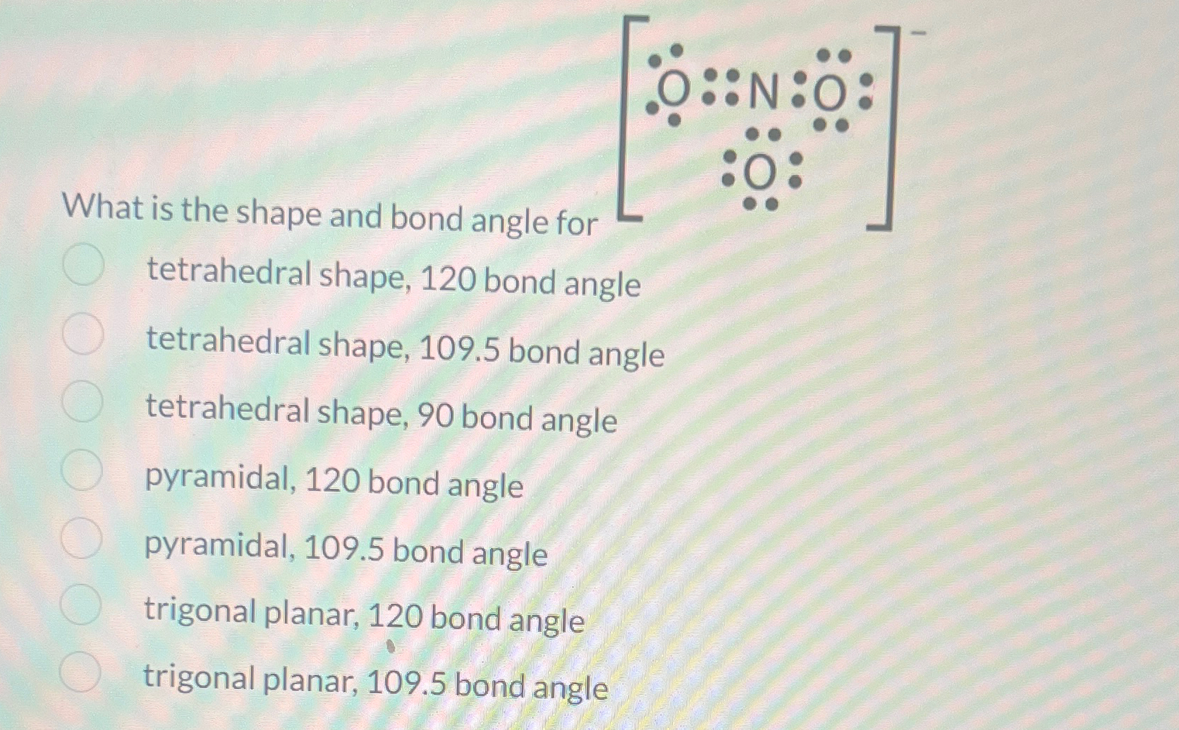 Solved What is the shape and bond angle for tetrahedral | Chegg.com Solved What is the shape and bond angle for tetrahedral | Chegg.com
