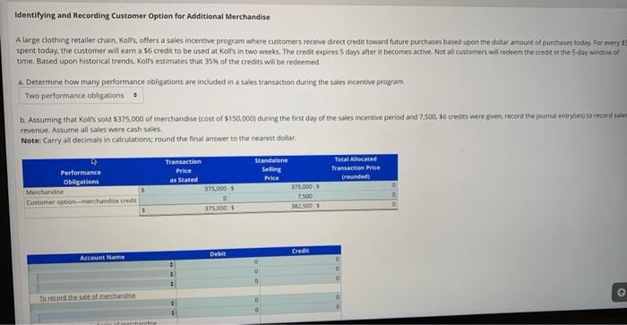 Solved Identifying and Recording Customer Option for | Chegg.com
