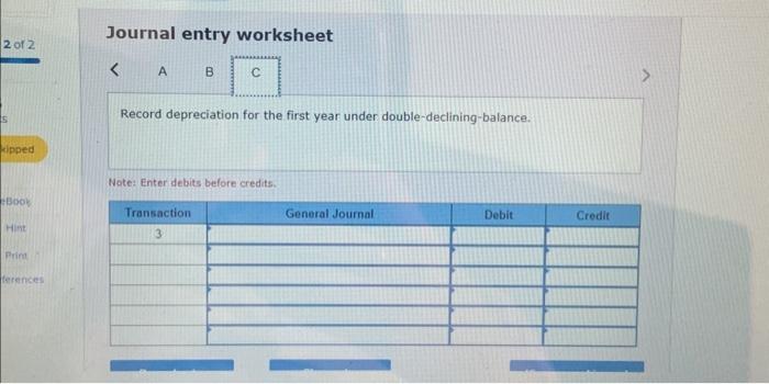 Solved Journal entry worksheet Record depreciation for the | Chegg.com