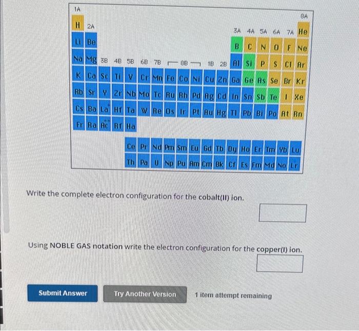 Solved Write the complete electron configuration for the | Chegg.com
