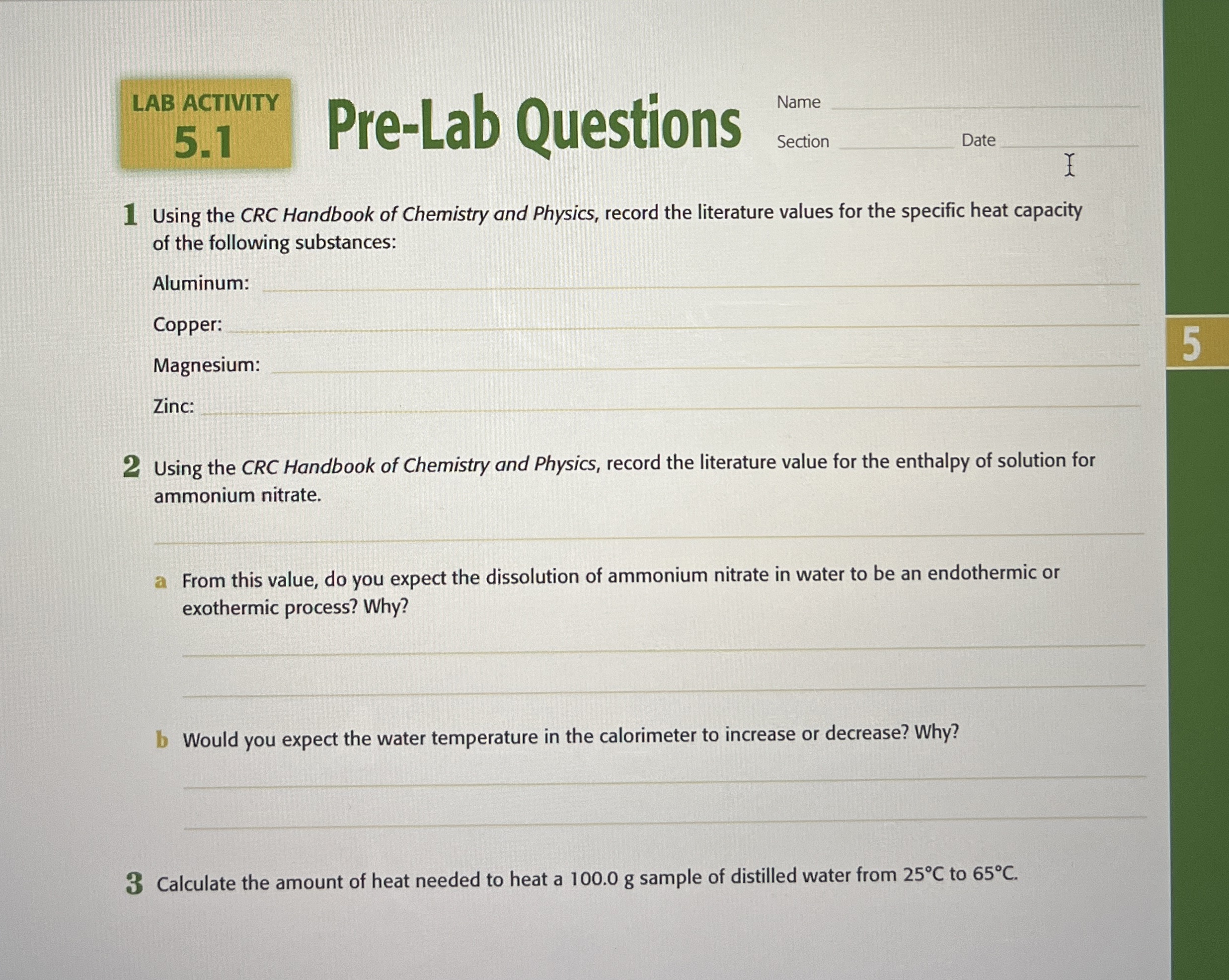 Solved LAB ACTIVITY 5.1 ﻿Pre-Lab | Chegg.com