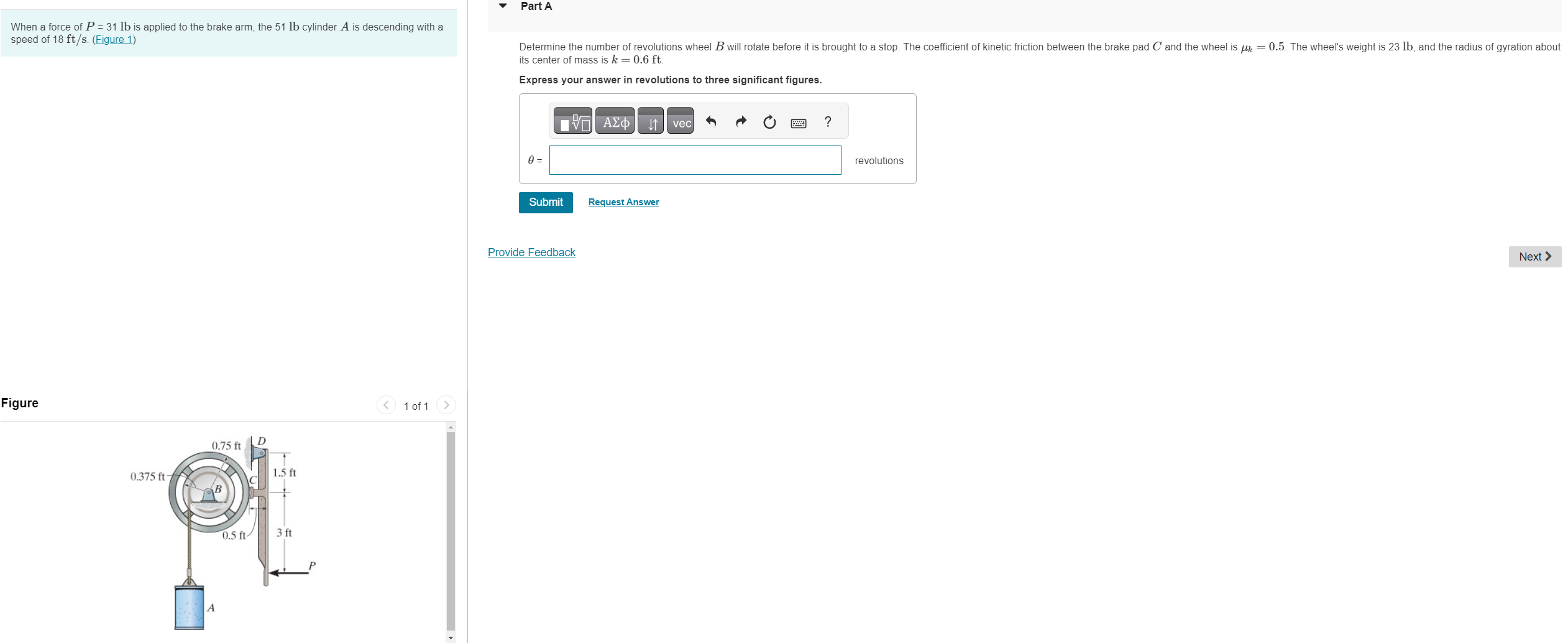 Solved Determine the number of revolutions wheel B ﻿will | Chegg.com