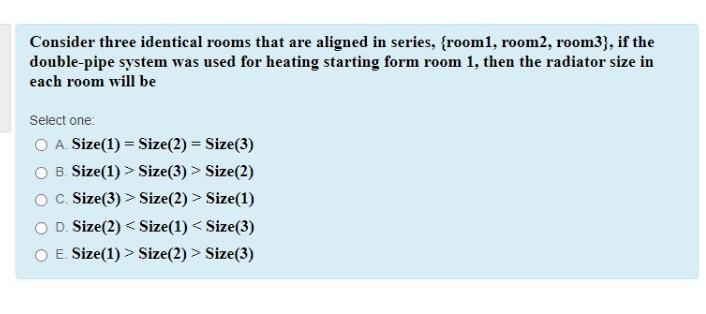 Solved Consider three identical rooms that are aligned in | Chegg.com