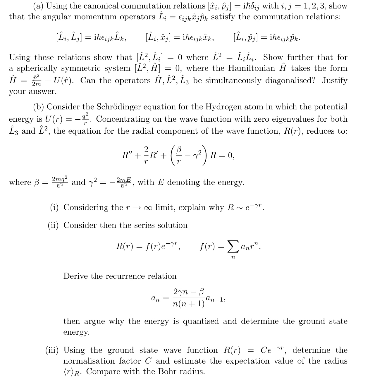 Solved (a) ﻿Using the canonical commutation relations | Chegg.com