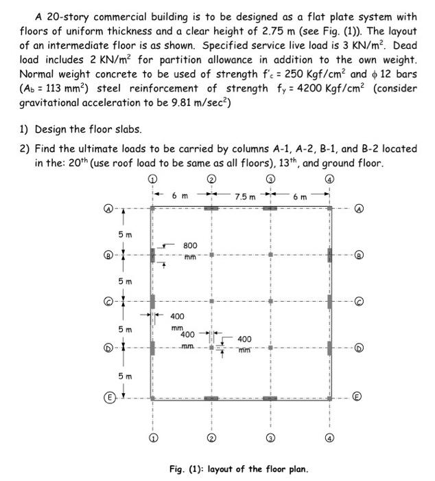 A 20-story commercial building is to be designed as a | Chegg.com