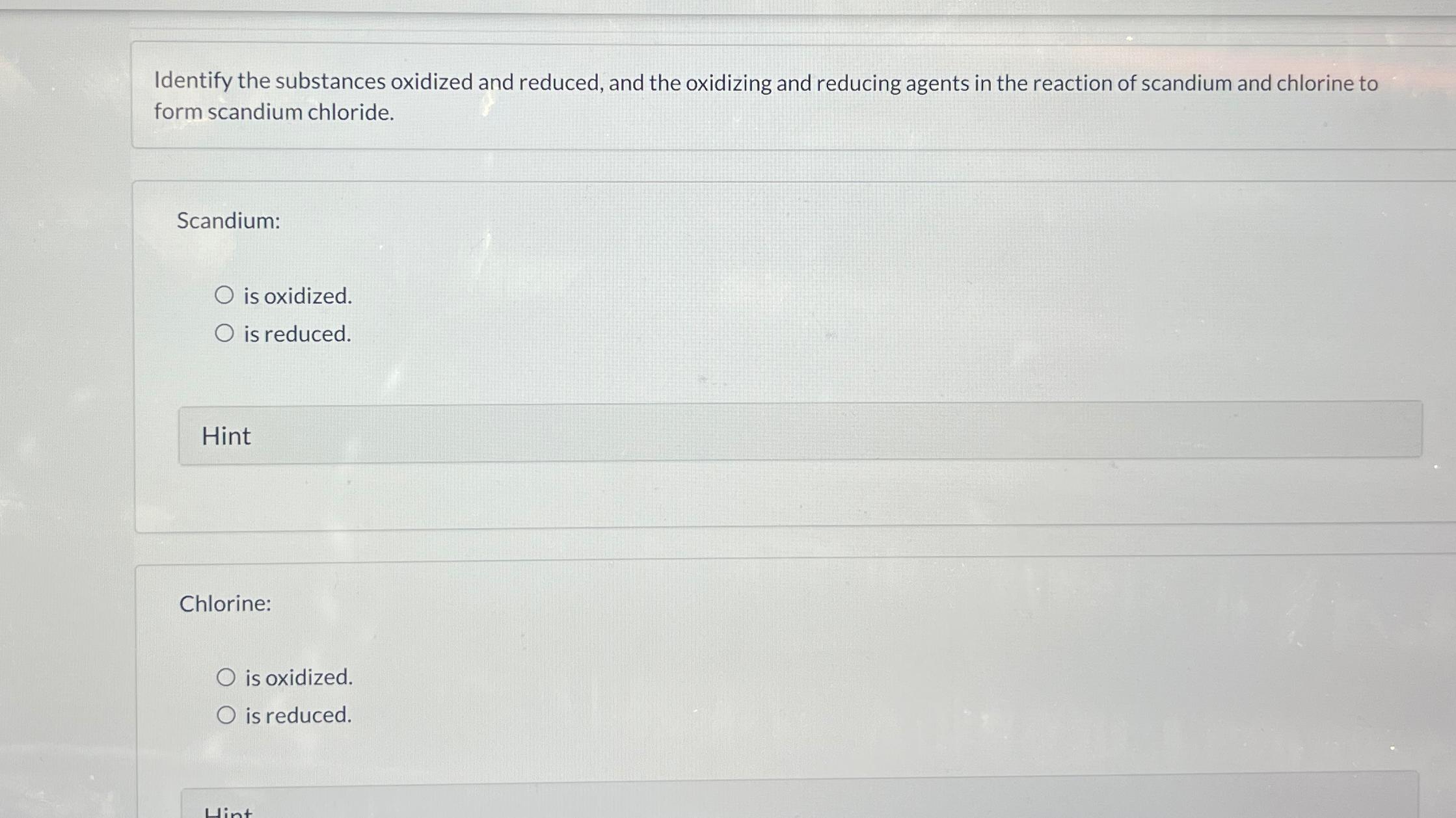 Solved Identify the substances oxidized and reduced, and the | Chegg.com
