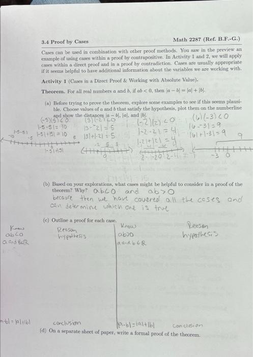 Solved 3.4. Proof by Cases Math 2287 (Ref. B.F.-G.) Cars can | Chegg.com
