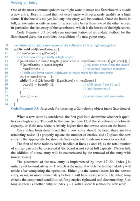 Solved 3.1.1 Storing Game Entries in an Array The first | Chegg.com