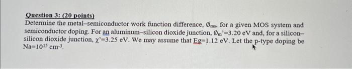 Solved Question 3: (20 points) Determine the | Chegg.com
