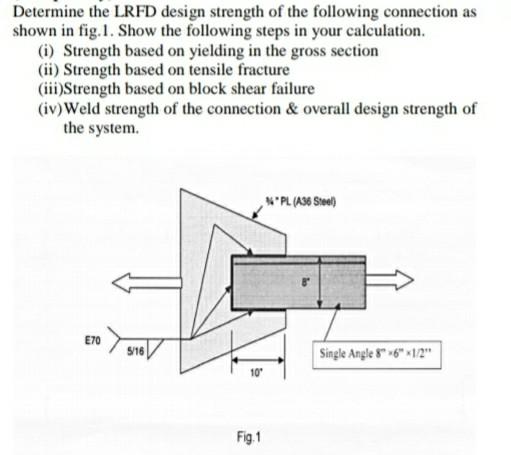 Solved Determine the LRFD design strength of the following | Chegg.com