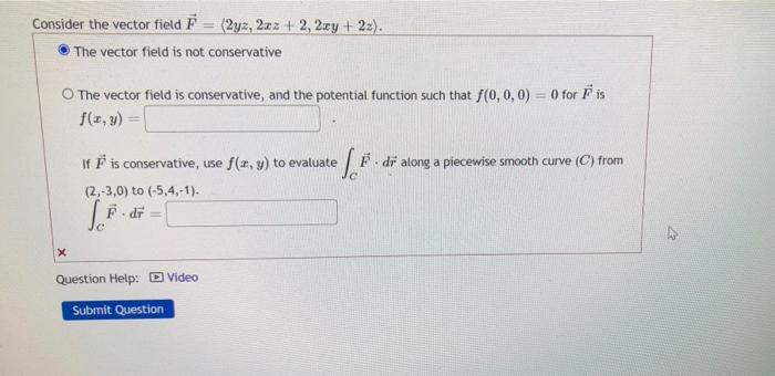 Solved Consider the vector field F = (142y + 9y - 7, 7r? + | Chegg.com
