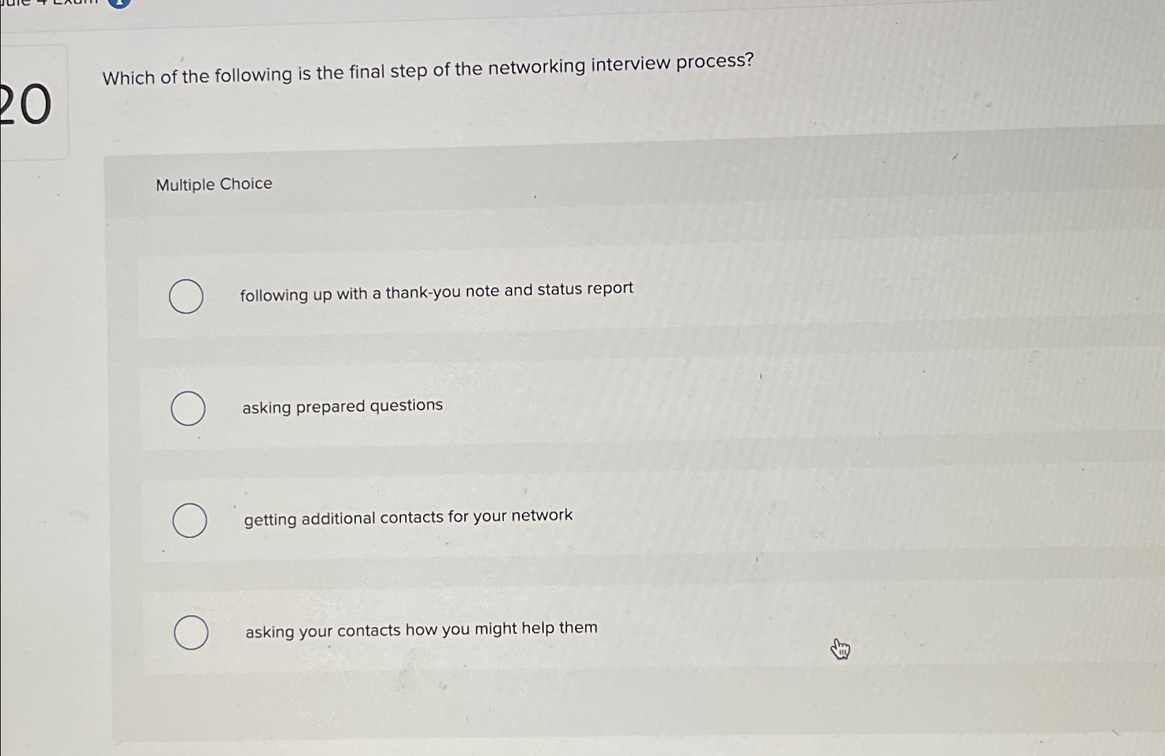 Solved Which of the following is the final step of the | Chegg.com