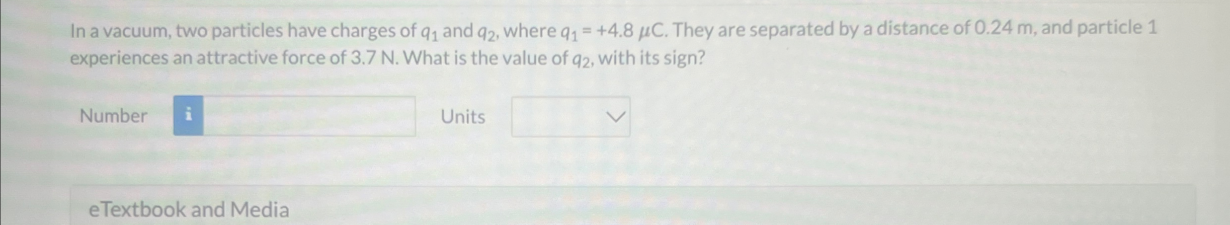 Solved In a vacuum, two particles have charges of q1 ﻿and | Chegg.com