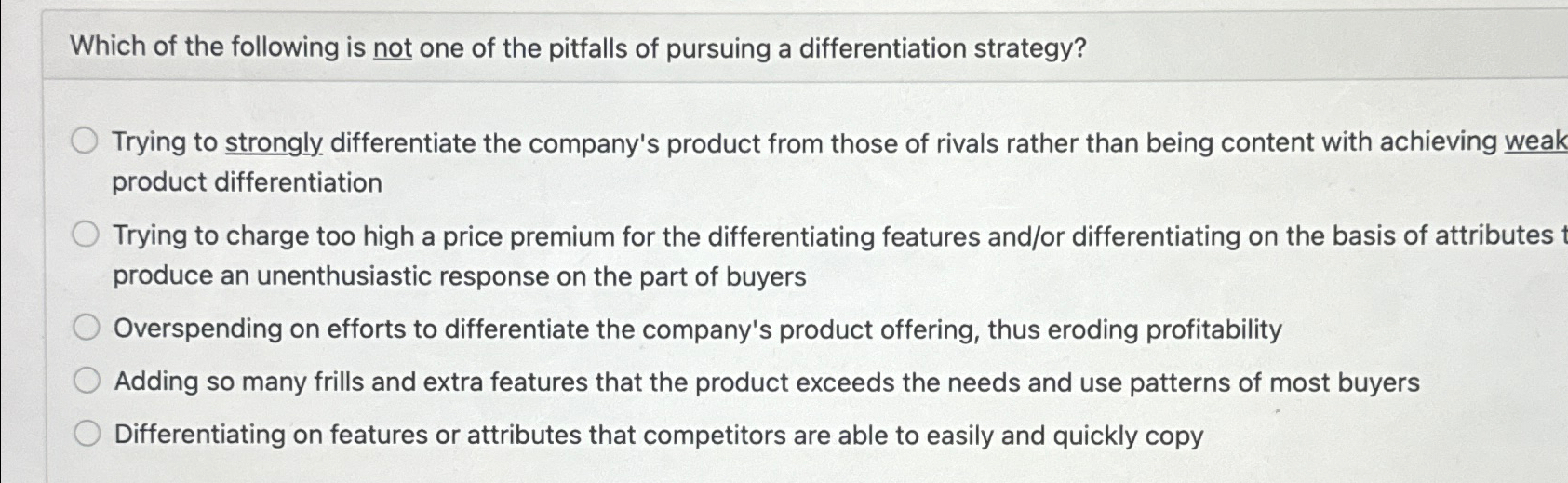 Solved Which of the following is not one of the pitfalls of | Chegg.com