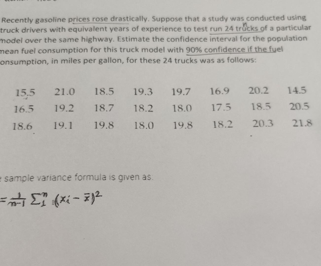 Solved Recently gasoline prices rose drastically. Suppose | Chegg.com
