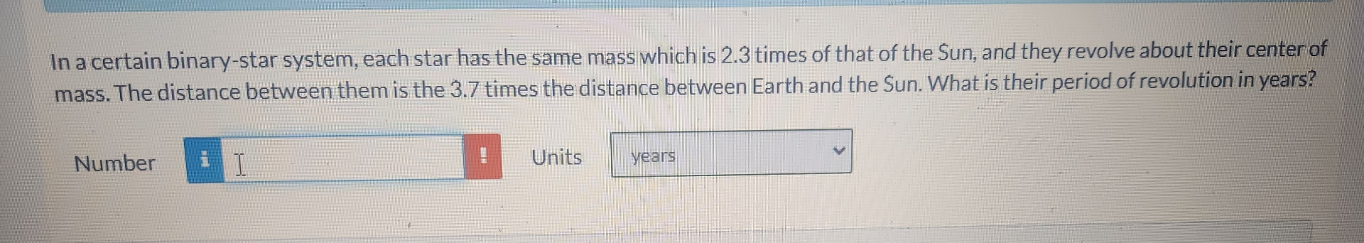 Solved In a certain binary-star system, each star has the | Chegg.com