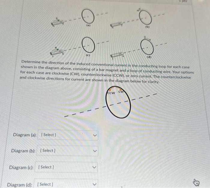 Solved Determine the direction of the induced conventional | Chegg.com