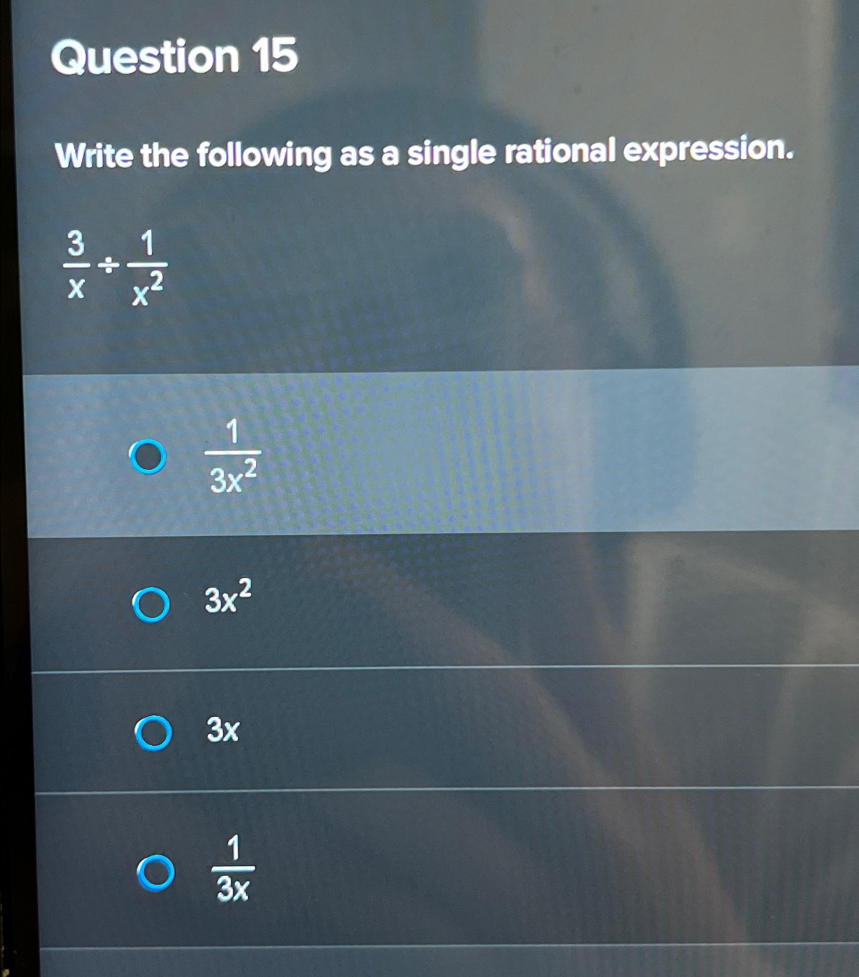 Solved Question 15Write the following as a single rational | Chegg.com