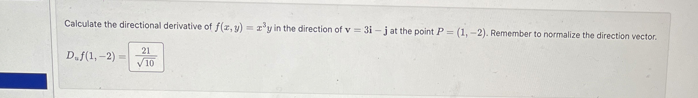 Solved Calculate the directional derivative of f(x,y)=x3y | Chegg.com