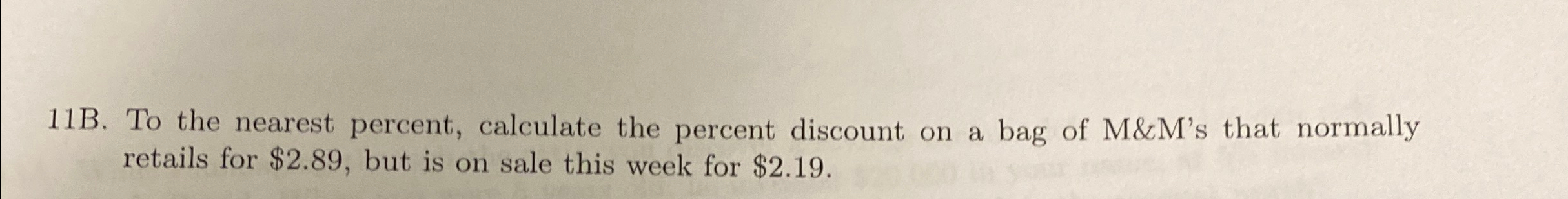 Solved To the nearest percent, calculate the percent | Chegg.com