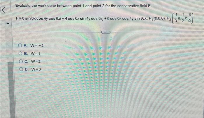 Solved Evaluate the work done between point 1 and point 2 | Chegg.com